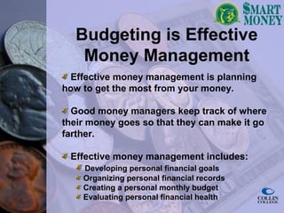 Smart money budgets | PPT