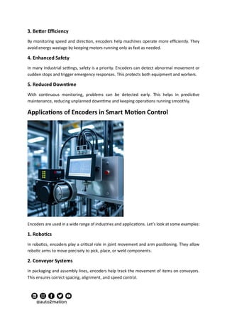 Smart Motion Control with Encoders in Automated Systems | PDF