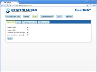 Network Critical SmartNA Configuration Overview | PPT