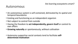 Smartness of the learning ecosystem | PPT