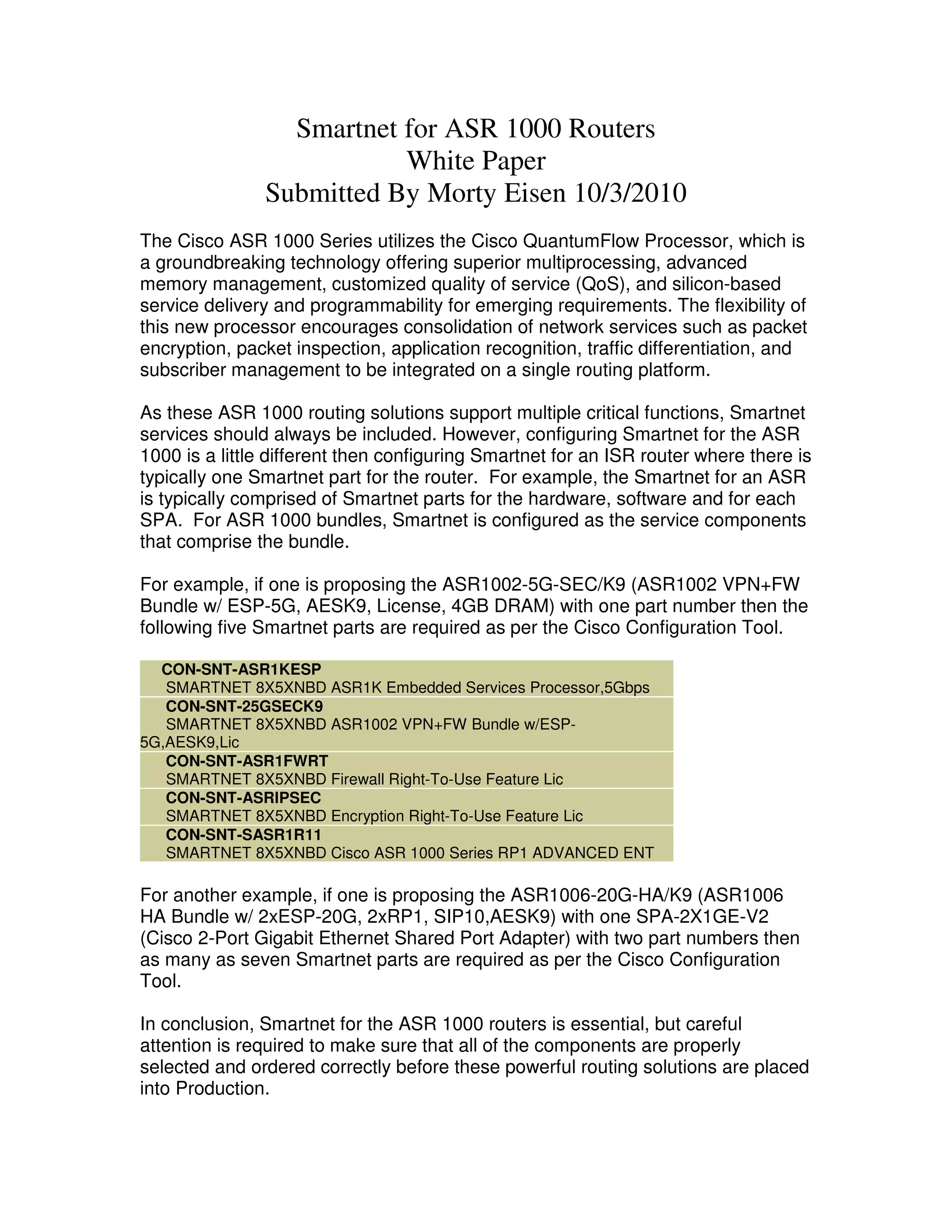 Smartnet For Asr 1000 Routers | PDF