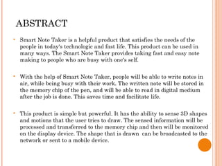 Smart note taker | PPT