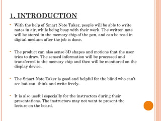 Smart note taker | PPT