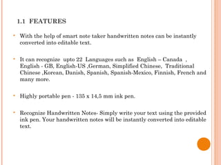 Smart note taker | PPT