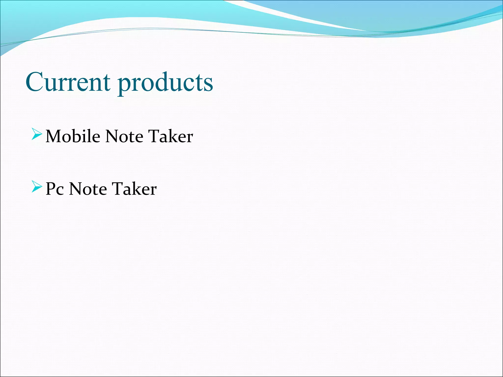 Smart note taker | PPT