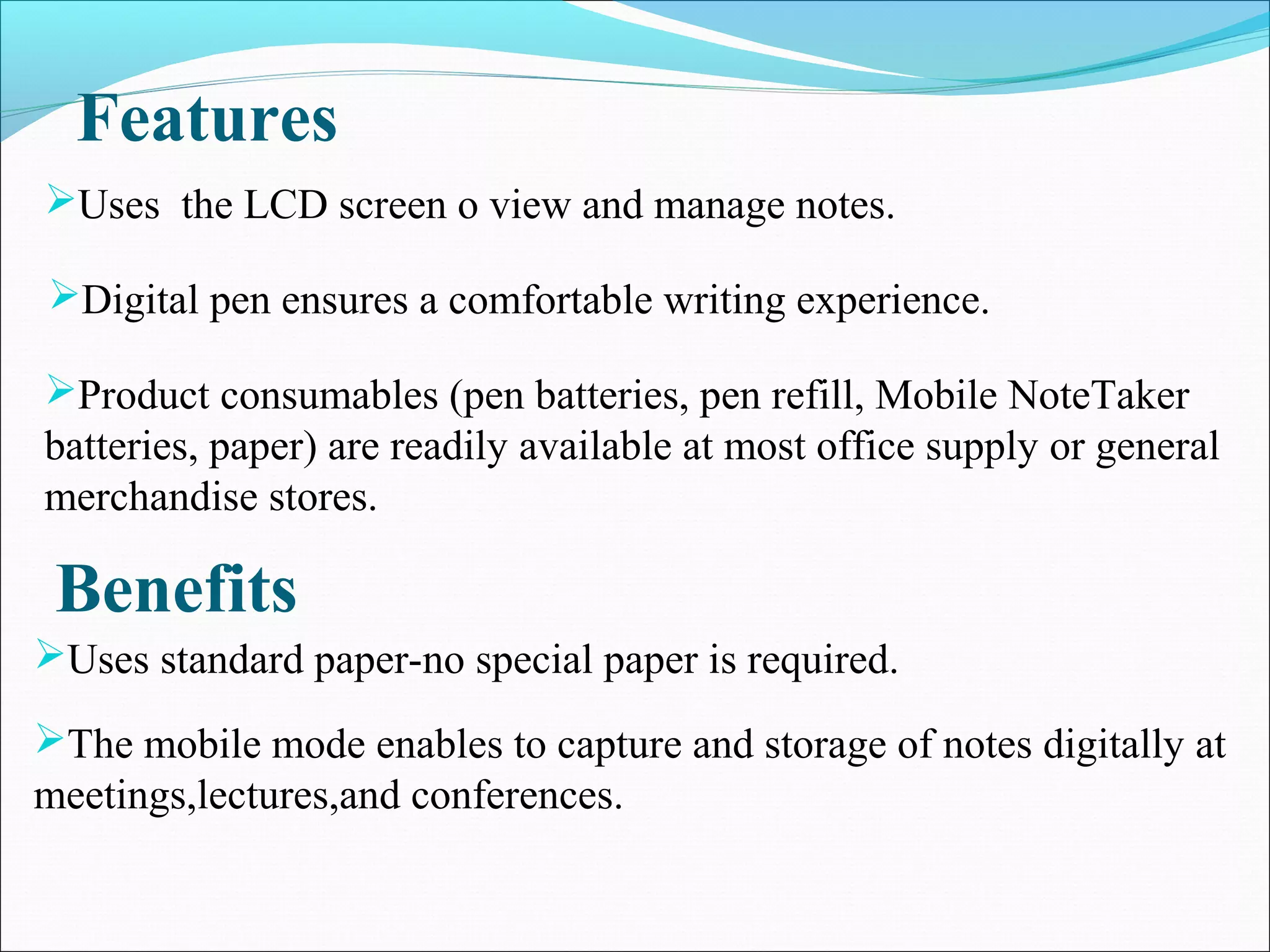 Smart note taker | PPT