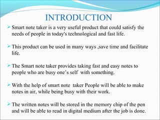 Smart note taker | PPT