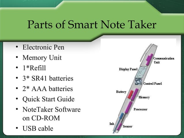 Smart note taker | PPT