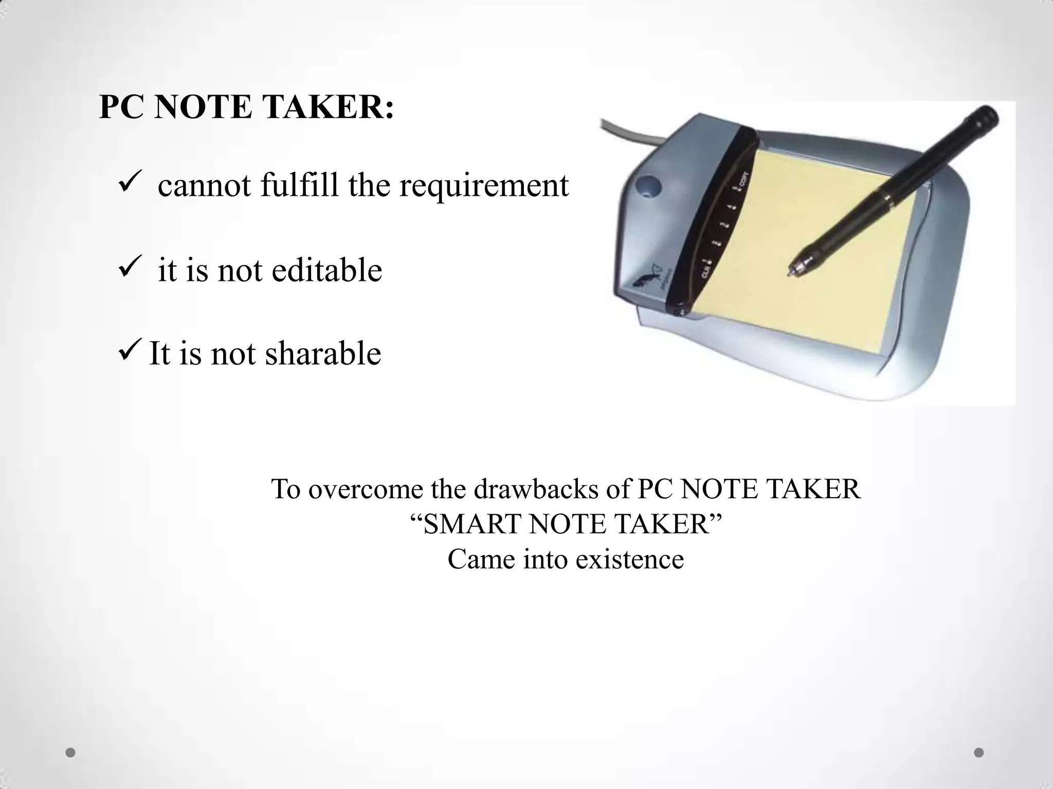 Smart note taker | PPT