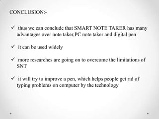 Smart note taker | PPTX
