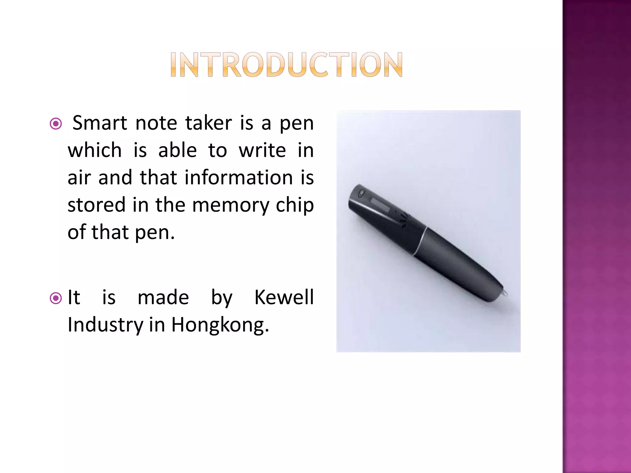 Smart note taker | PPT