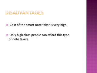 Smart note taker | PPTX