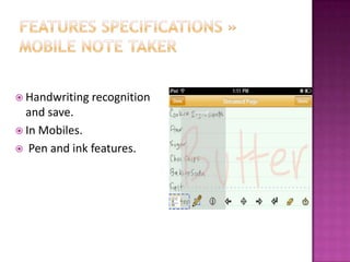 Smart note taker | PPTX