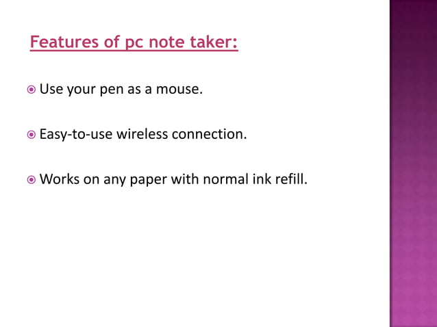 Smart note taker | PPT