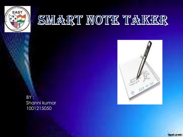 Smart note taker | PPT