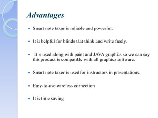 Smart note taker | PPT