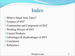 Smart note taker | PPT