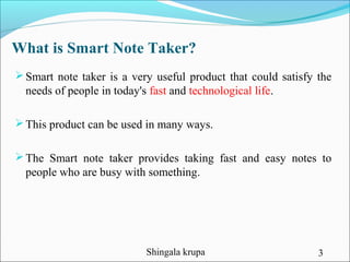 Smart note taker | PPT