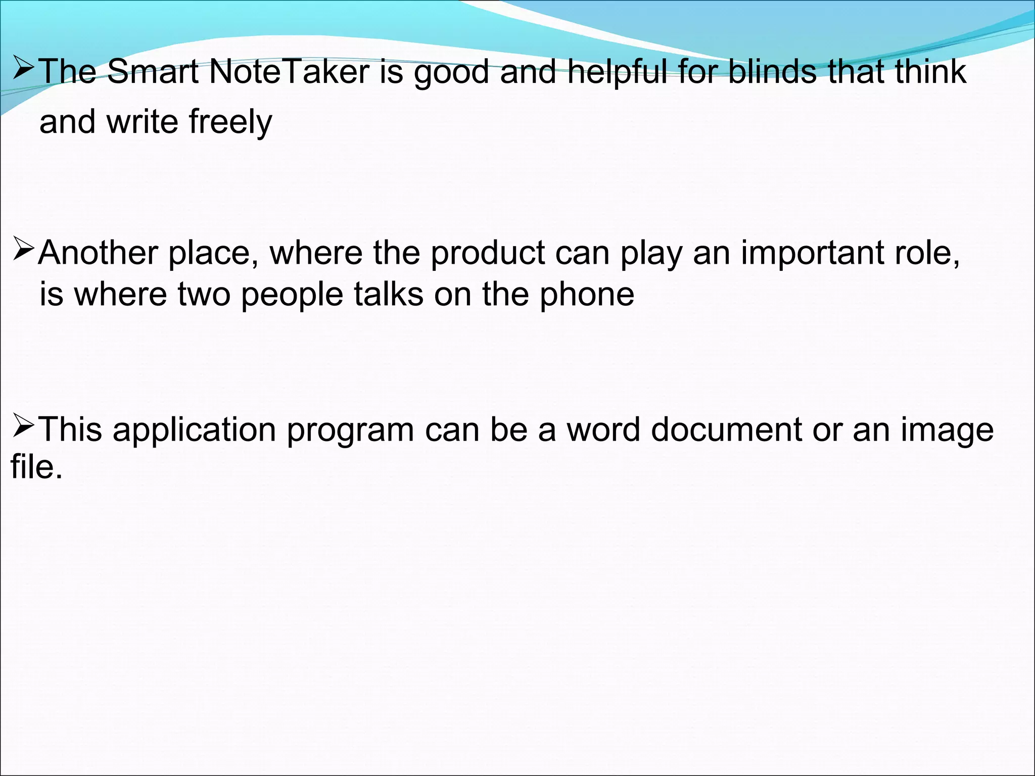 Smart note taker | PPT