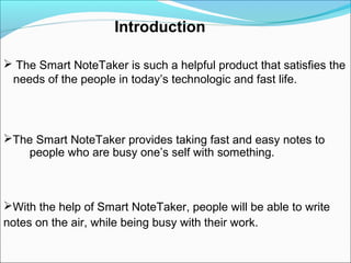 Smart note taker | PPT