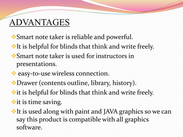 Smart note taker | PPTX | Programming Languages | Computing