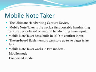 Smart note taker | PPTX