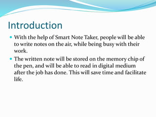 Smart note taker | PPTX