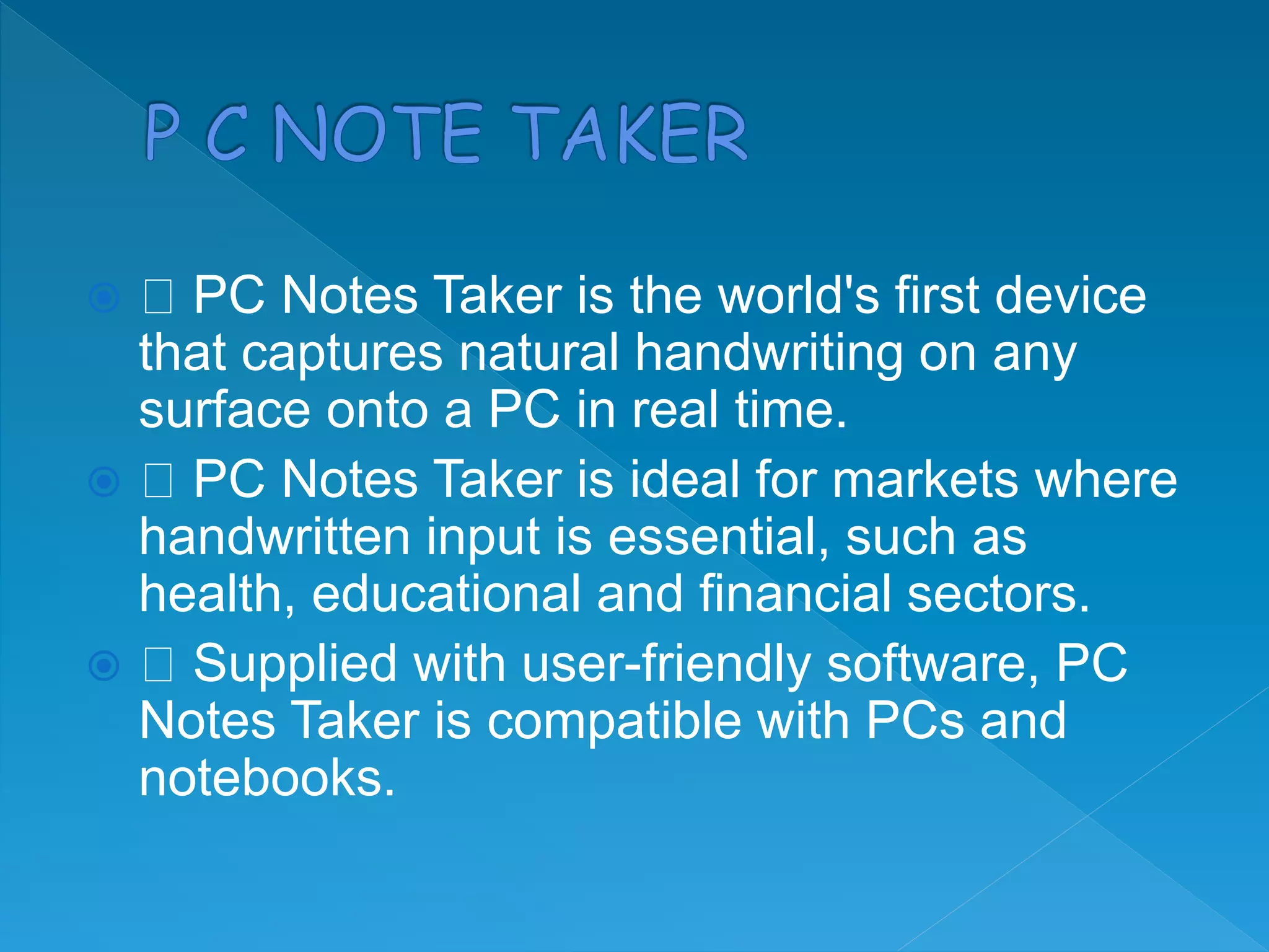 Smart note taker | PPTX