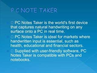 Smart note taker | PPT