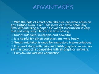 Smart note taker | PPT