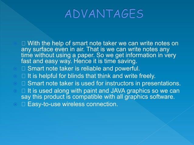 Smart note taker | PPT