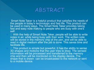 Smart note taker | PPT