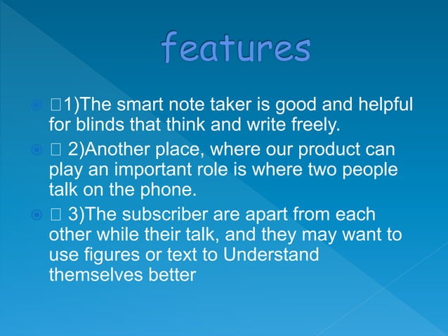 Smart note taker | PPT