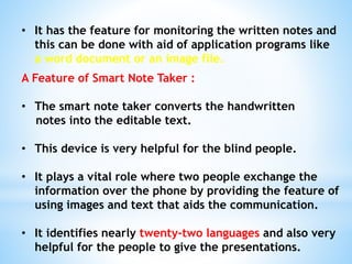 Smart note taker | PPT