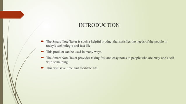 Smart note taker1.pptx the new way of making notes | PPT