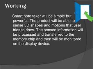 Smart note taker ppt | PPT