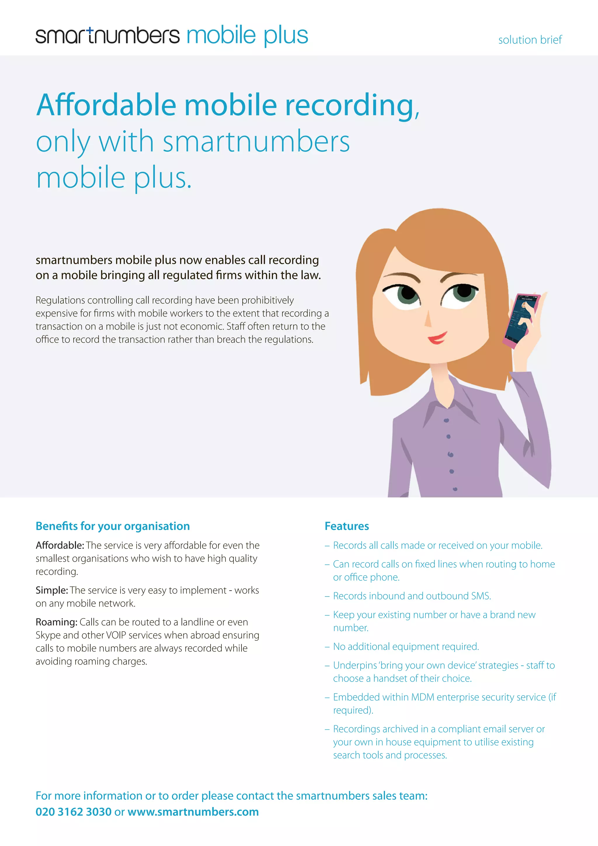 Smartnumbers mobile plus | PDF