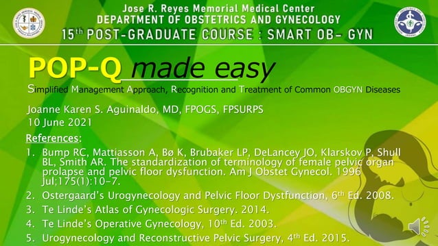 POP-Q made easy | PPSX | Reproductive Health | Diseases and Conditions