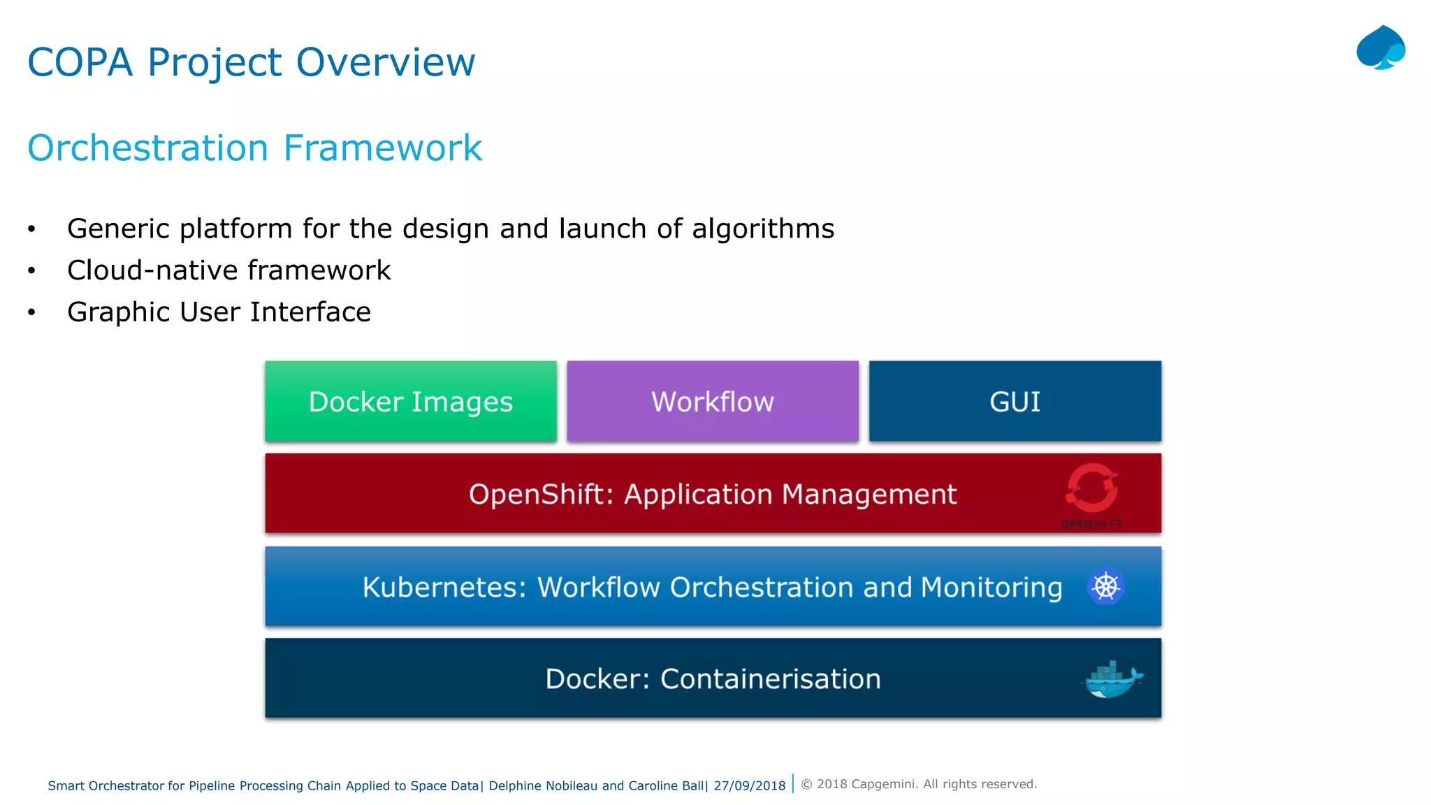Smart orchestrator for pipeline processing chain applied to space data ...