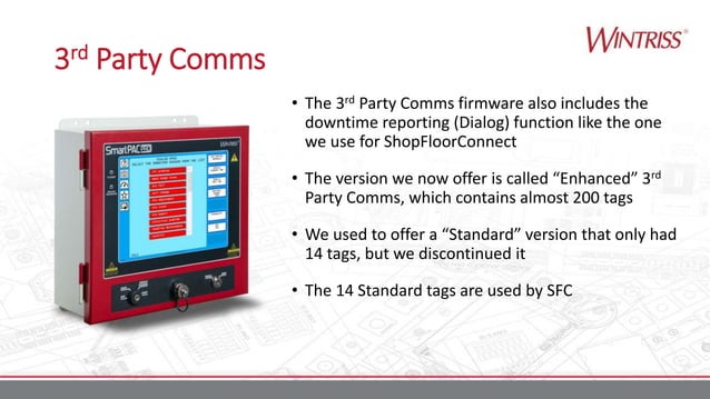 Wintriss SmartPAC PRO 3rd-Party Communications option for external ...