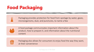 Smart Packaging for food products, Basics and types. | PDF
