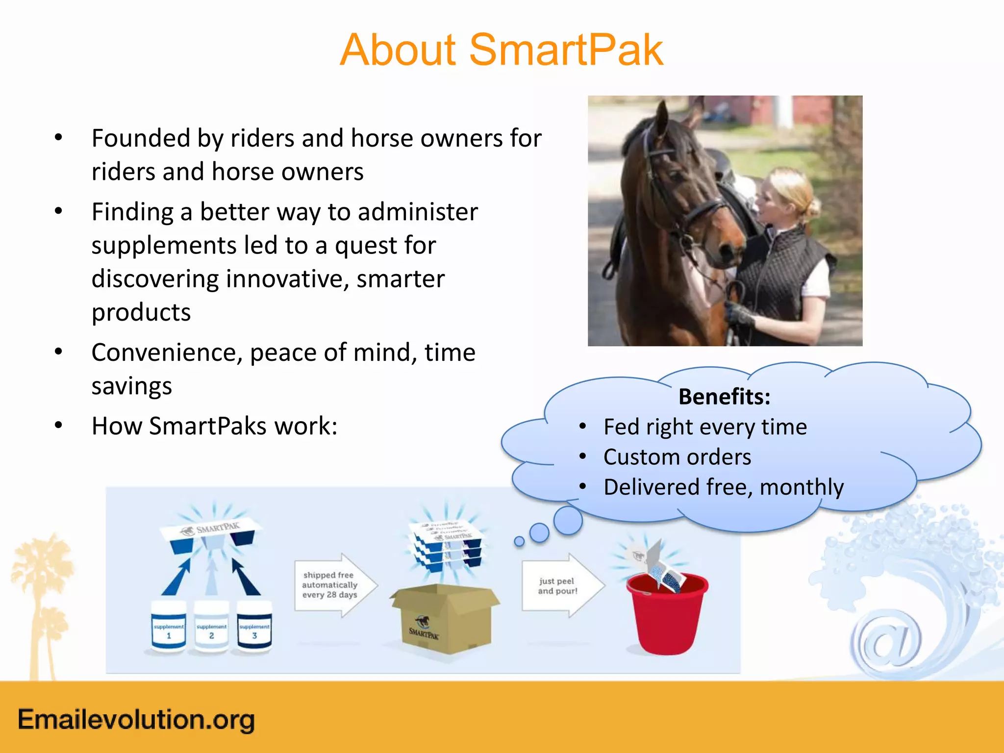 SmartPak Silverpop Lifecycle Email Program | PPT