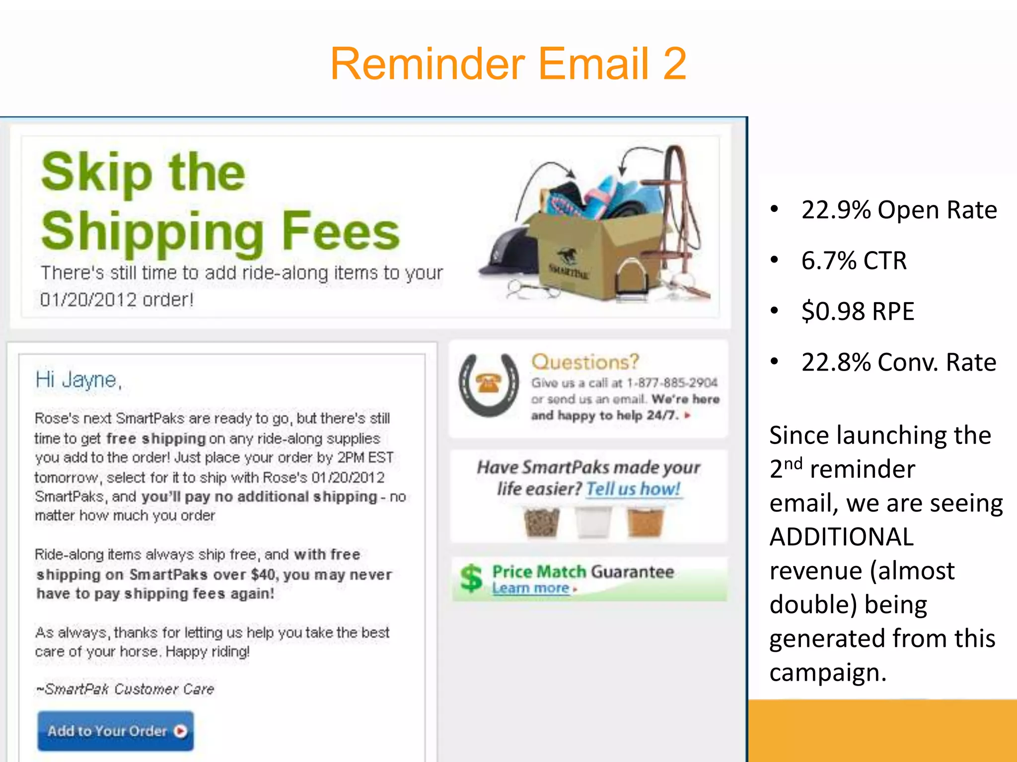 SmartPak Silverpop Lifecycle Email Program | PPTX | Email | Internet