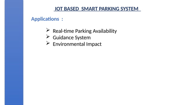 iot based smart parking system using ir sensor | PPT