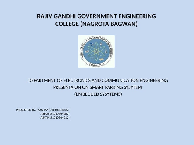 Smart parking systems - Copy.pptx here you | PPTX