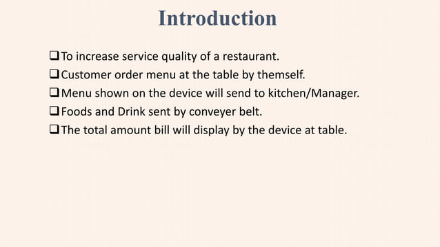 Automated Cafeteria System for Efficient Food Serving | PPT