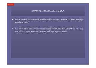 Smart pdlc film purchasing q and a | PPT