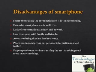 Smartphone and how they affect our lives | PPT