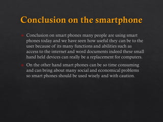 Smartphone and how they affect our lives | PPT