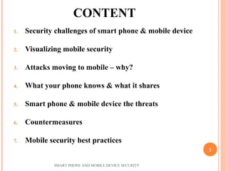 Smart phone and mobile device security | PPT | Operating Systems ...